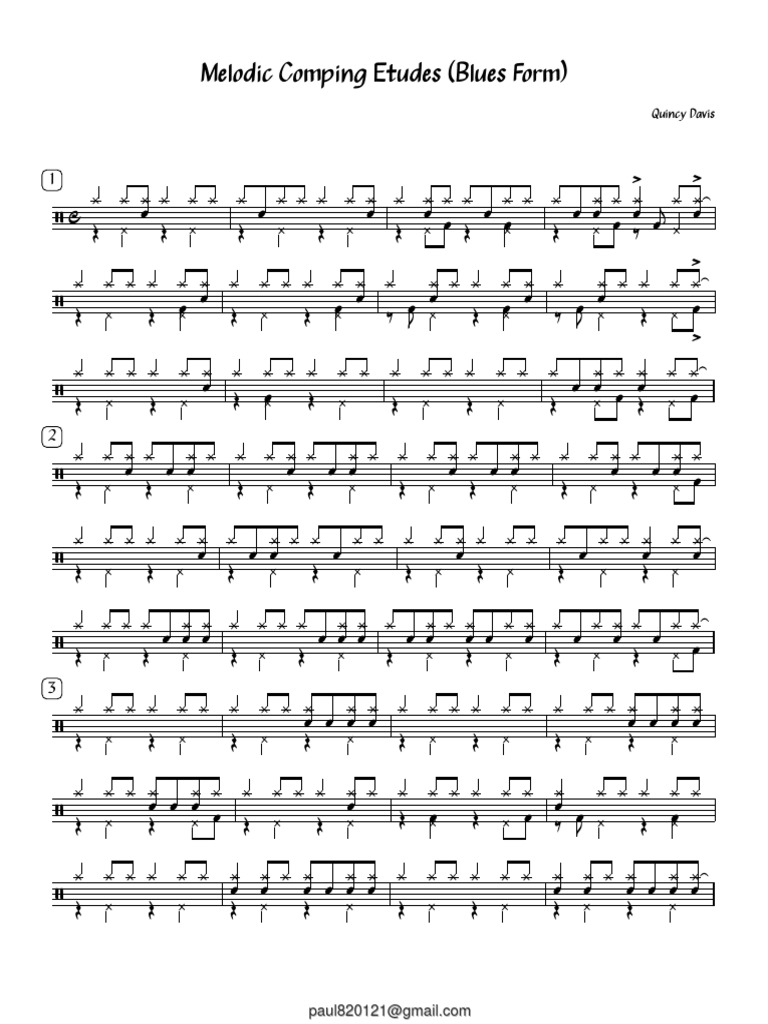 Melodic Comping Etudes Blues Form | PDF