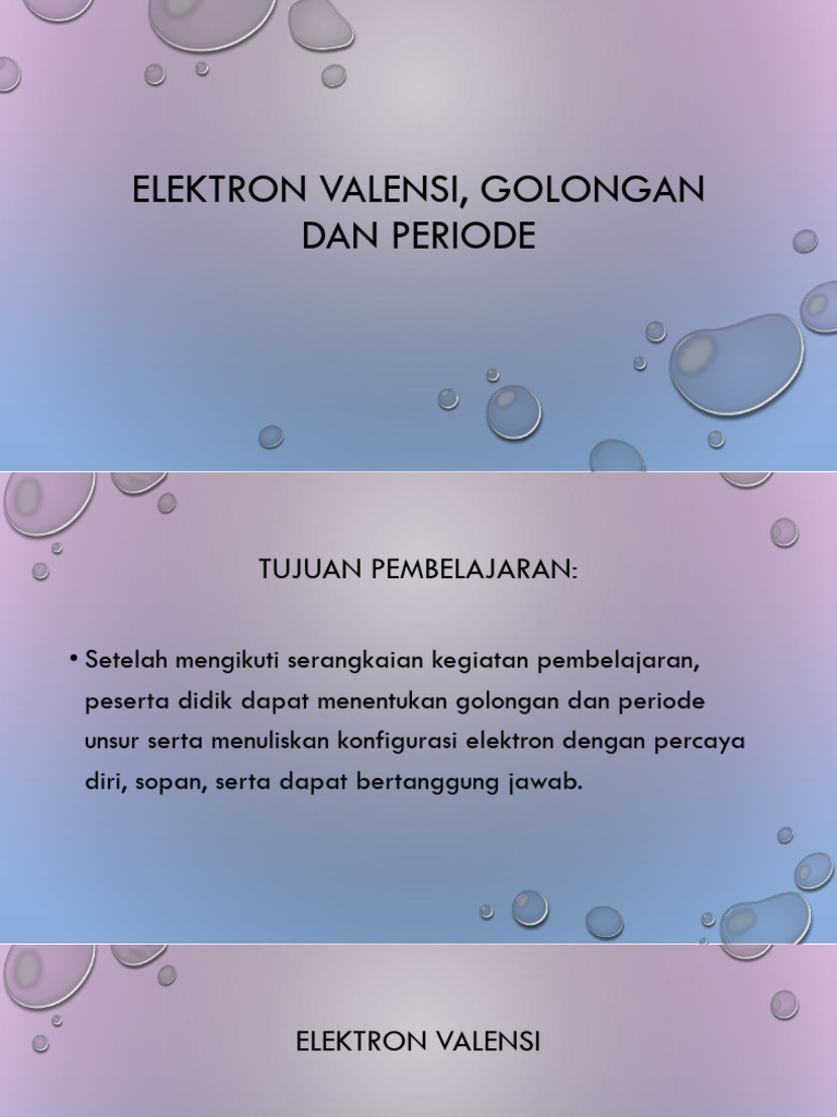Elektron Valensi dan Golongan Unsur | PDF