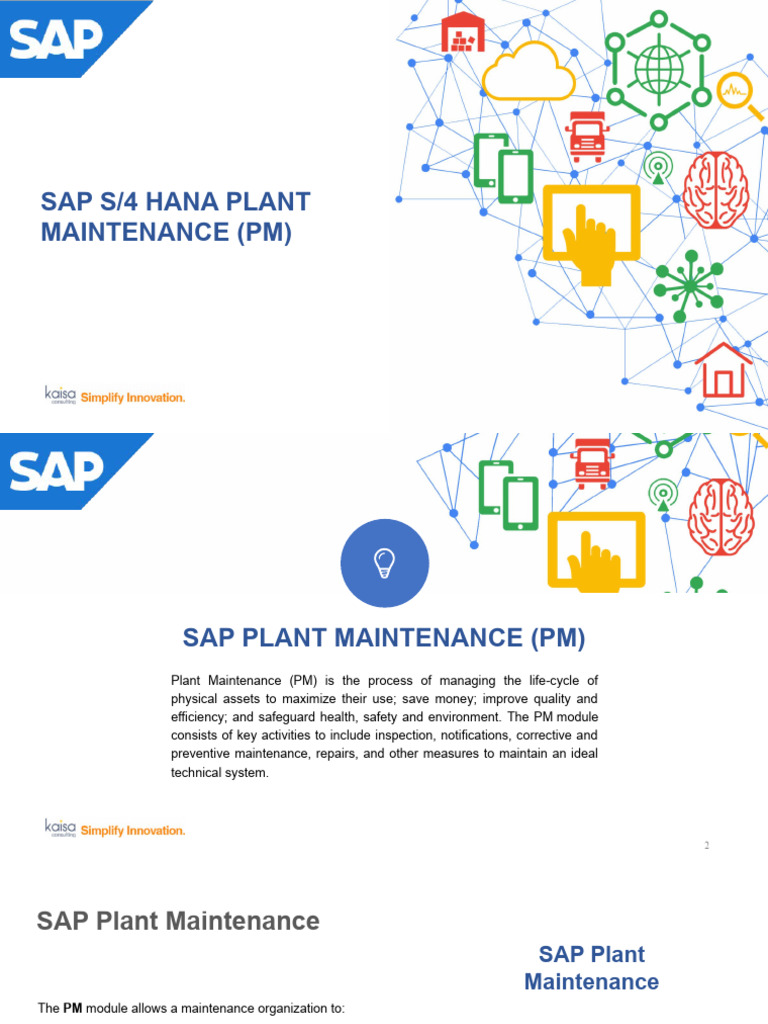 SAP S/4HANA Plant Maintenance Overview | PDF | Measurement | System