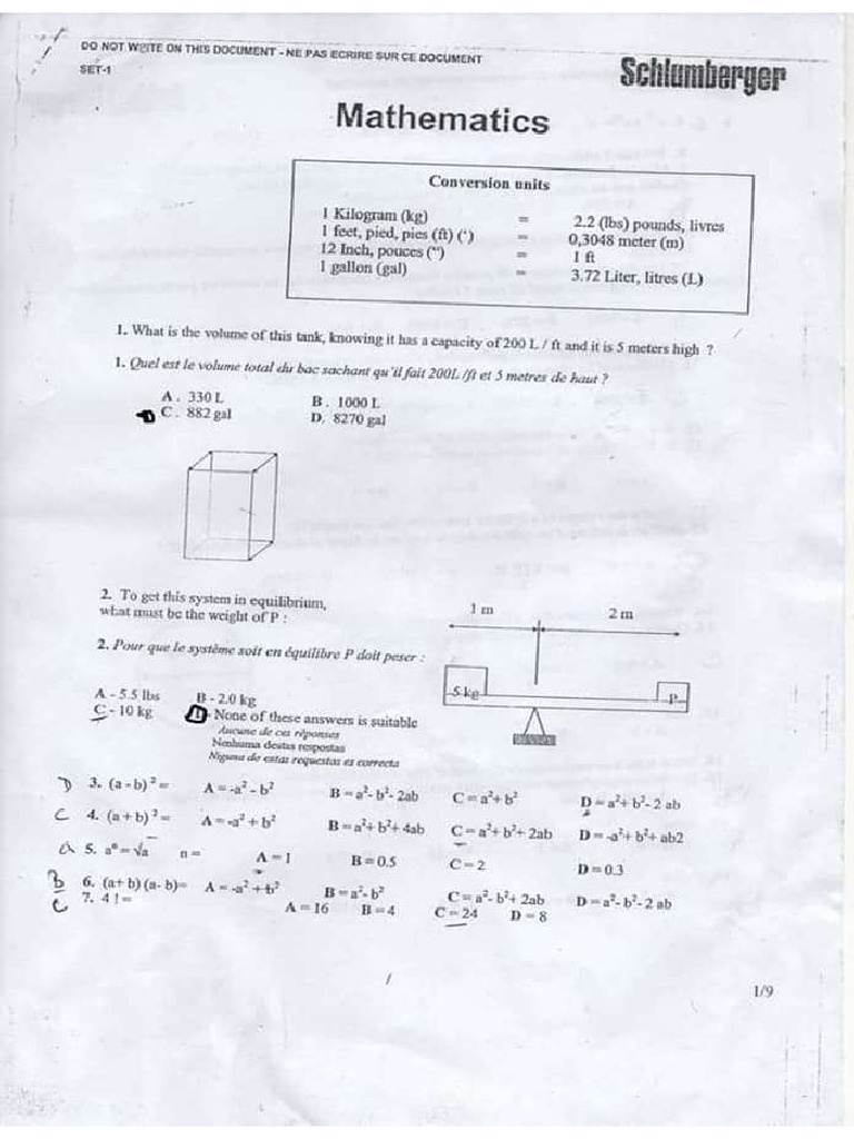 Schlumberger Test 2 | PDF