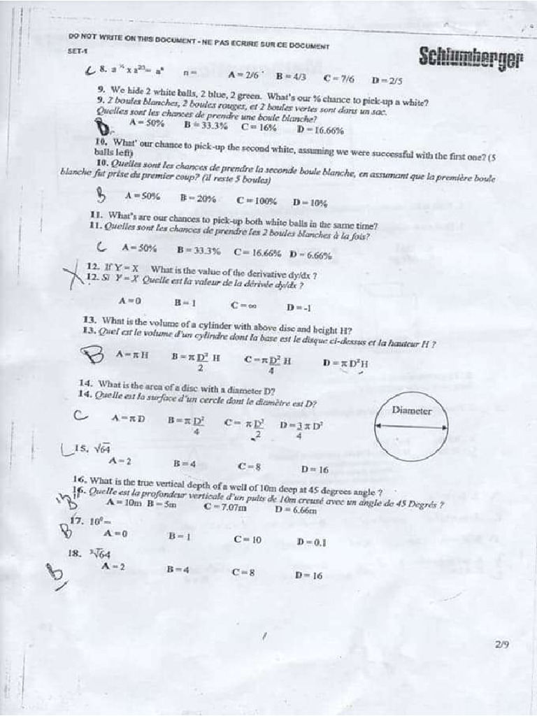 Schlumberger Test 6 | PDF