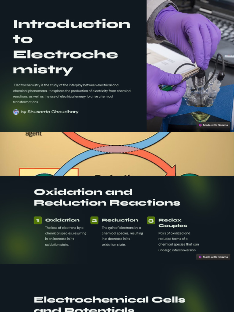 Introduction To Electrochemistry | PDF | Electrochemistry | Redox