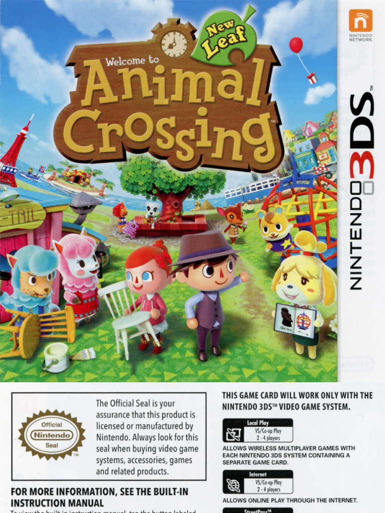 Animal Crossing New Leaf (USA) Manual | PDF | Nintendo | Paresthesia
