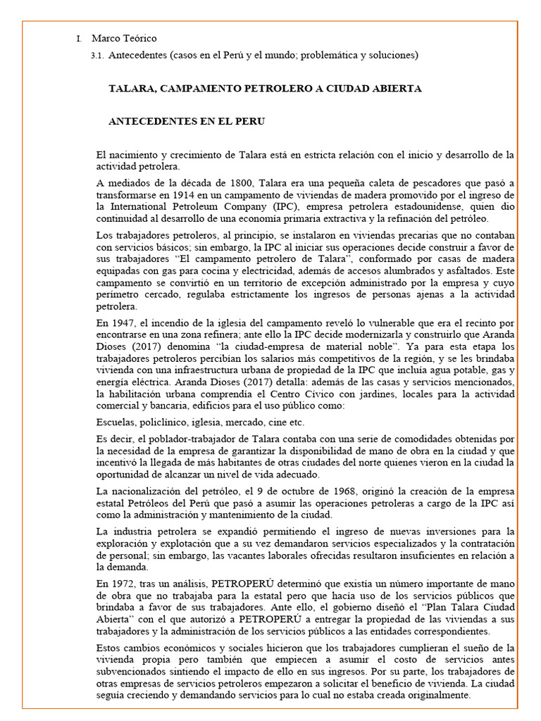 Talara: Evolución y Desafíos Petroleros | PDF | Petróleo | Economias