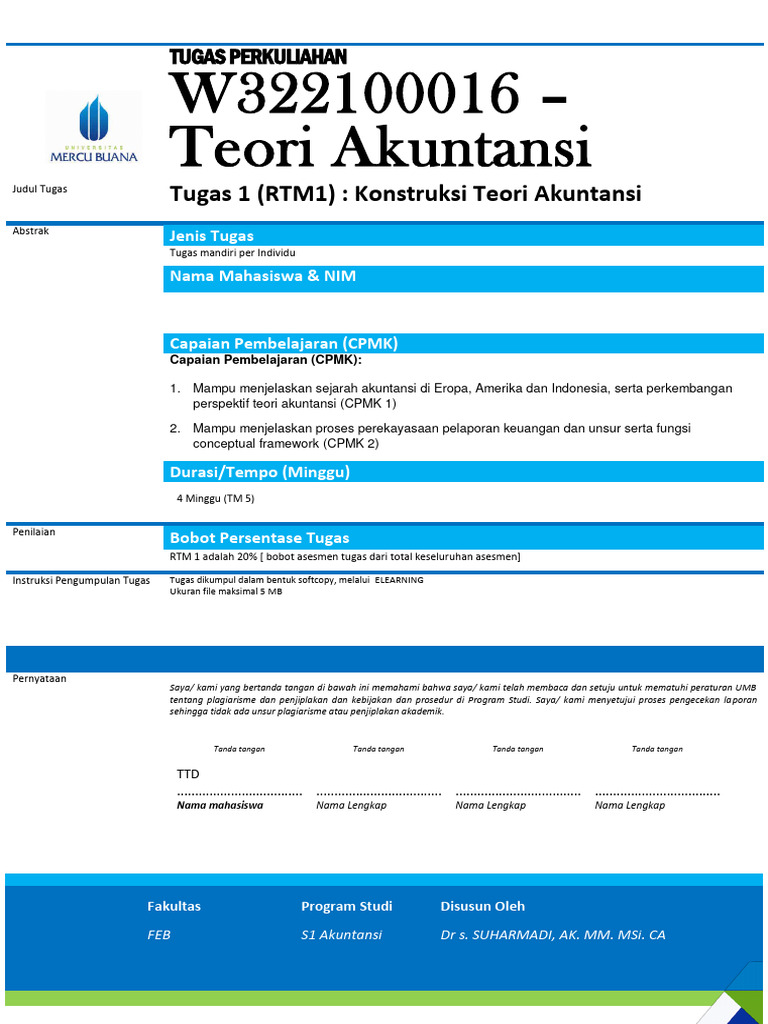 2024 RTM 1 Teori Akuntansi Suharmadi | PDF