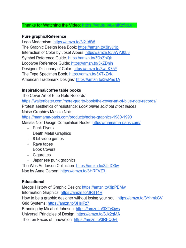 Essential Graphic Design Book List | PDF | Graphic Design | Design
