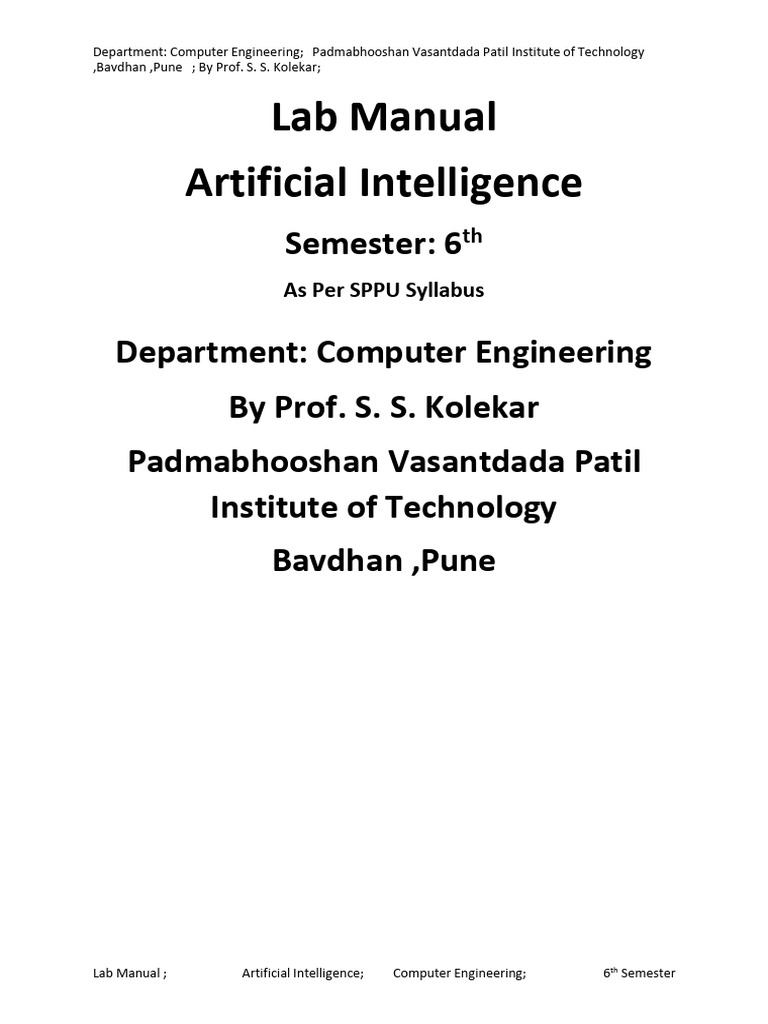 AI - Lab Manual | Download Free PDF | Combinatorics | Graph Theory AI - Lab Manual | Download Free PDF | Combinatorics | Graph Theory