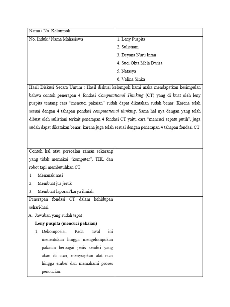 Penerapan CT dalam Keseharian | PDF