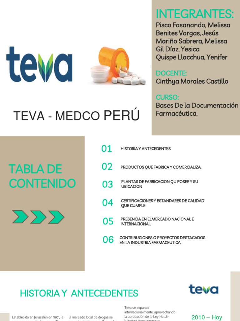 Laboratorio Teva | Descargar gratis PDF | Calidad (comercial) | Industria farmacéutica