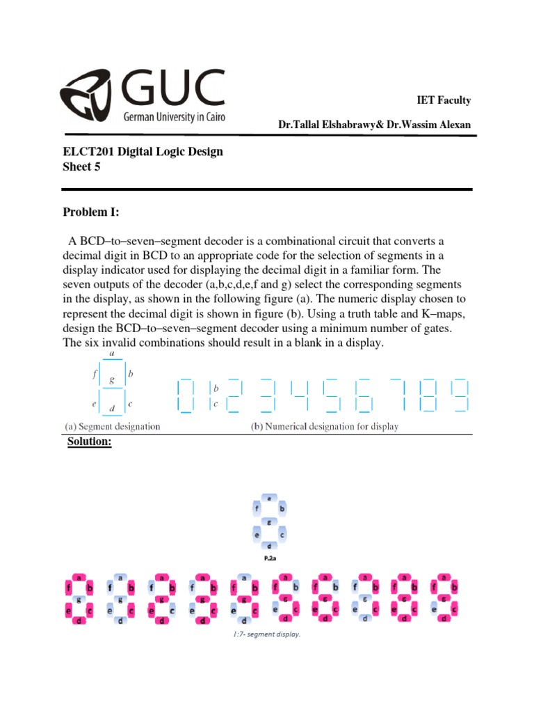 BCD To 7 Segment | PDF | Teaching Methods & Materials | Technology & Engineering