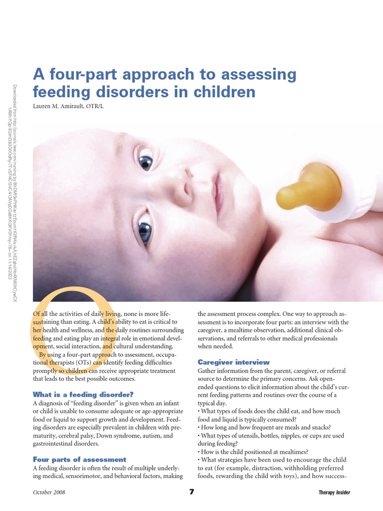 A Four Part Approach To Assessing Feeding.13 | PDF | Caregiver ...