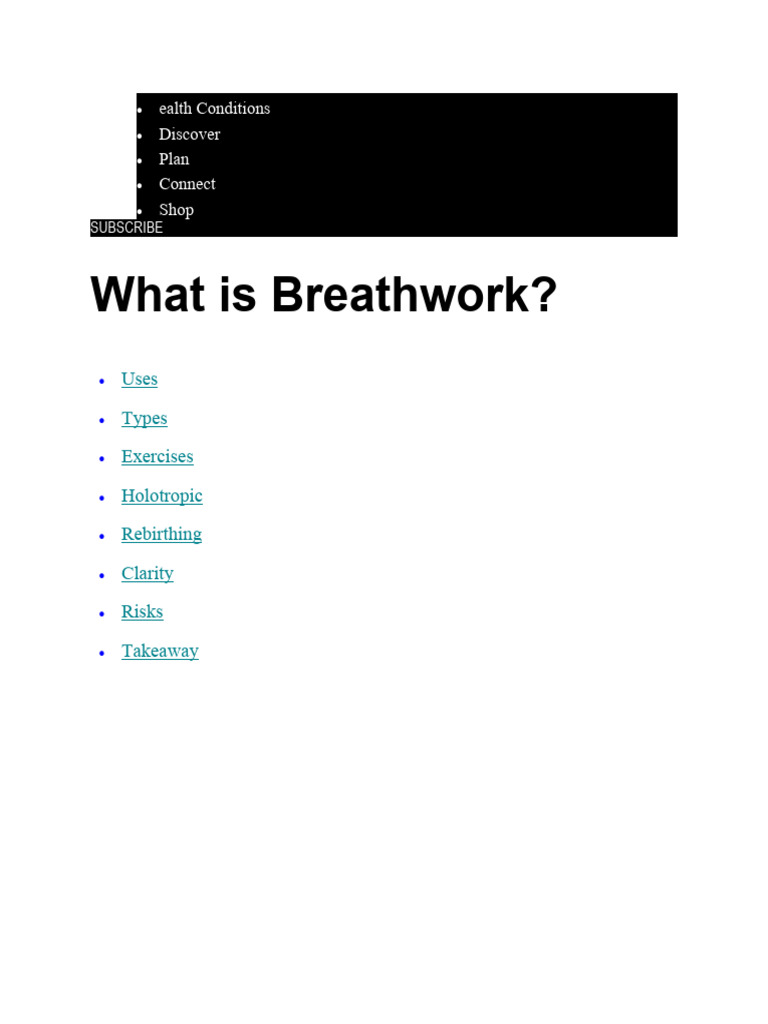 Breath Work | PDF | Breathing | Asthma