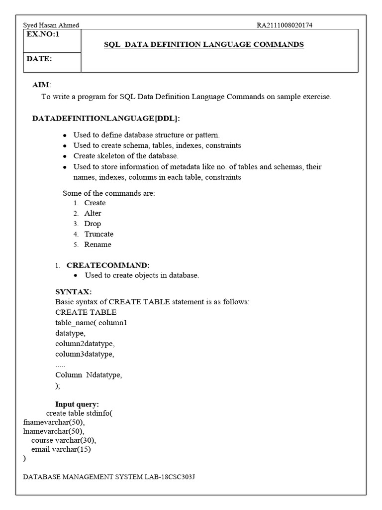 Shubham Record Work | PDF | Sql | Computer Programming Shubham Record Work | PDF | Sql | Computer Programming