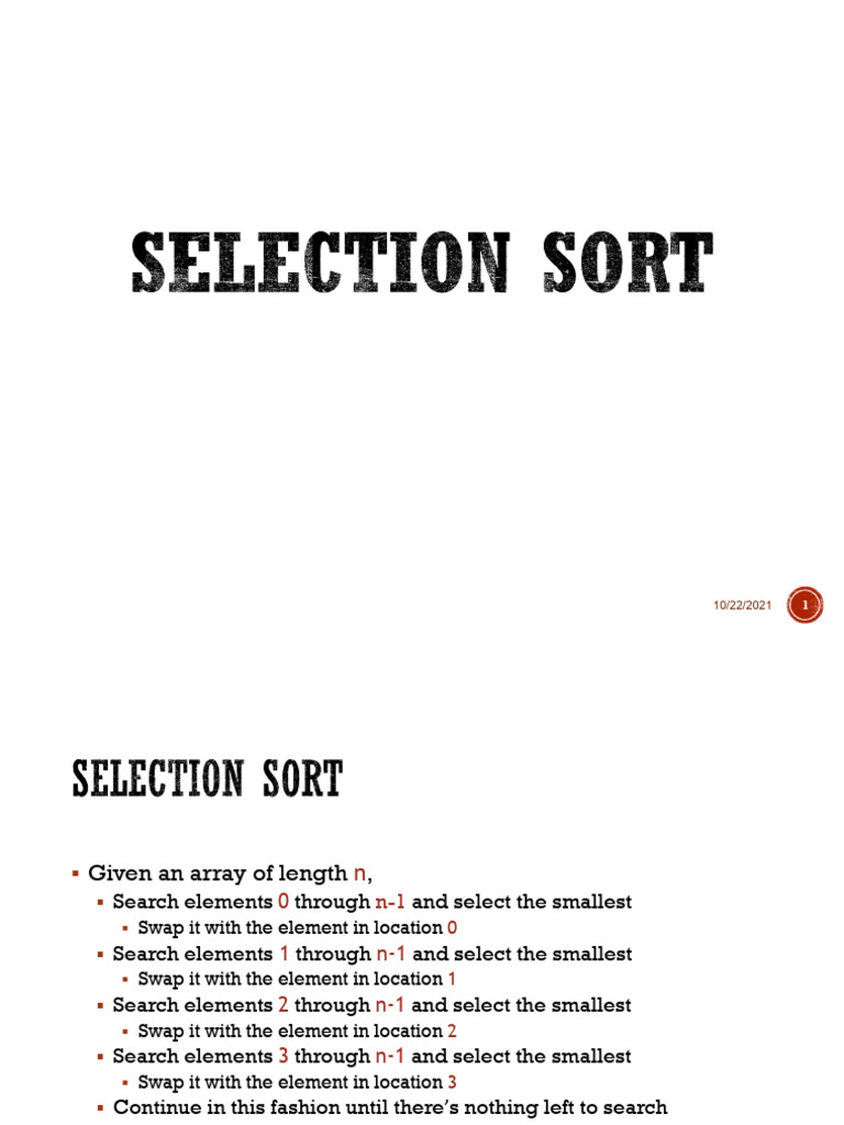 3 DS TAM Insertion Selection Sort | PDF | Algorithms And Data Structures | Computing