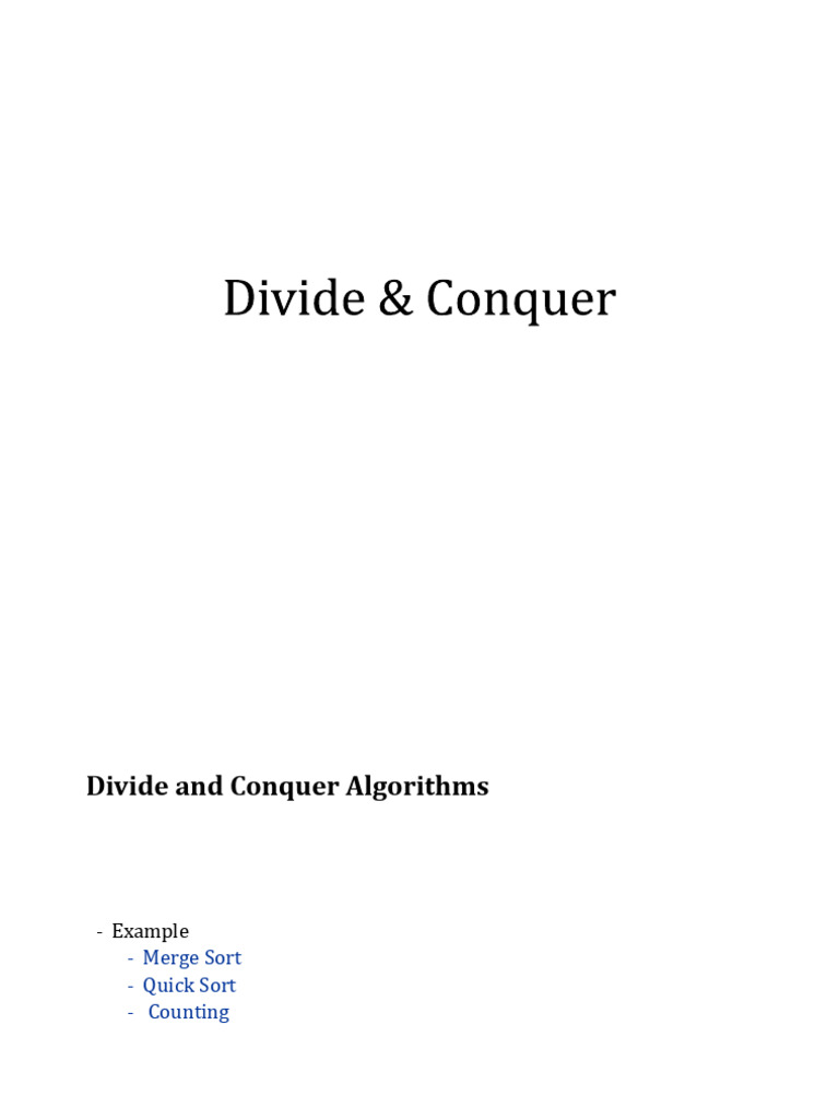 7 - DS - TAM - Quick Sort - MergeSort | Download Free PDF ...