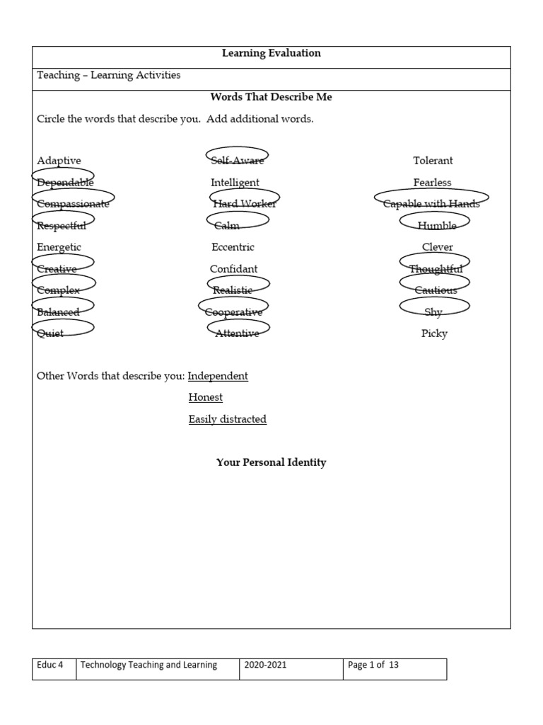 Ge 1 Module 1 Pdf Consciousness Self