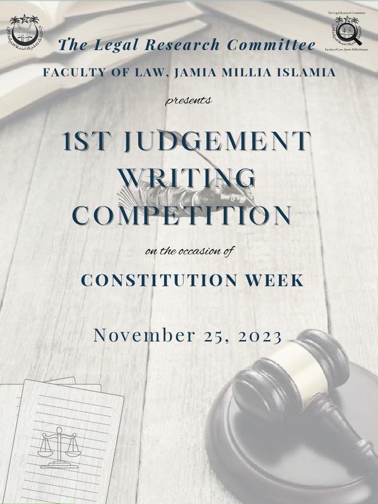 Judgement Writing Competition-Brochure | PDF | Judgment (Law) | Lgbt
