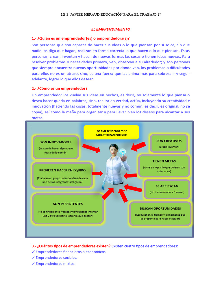 Fichas de Ept 1° | PDF | Iniciativa empresarial