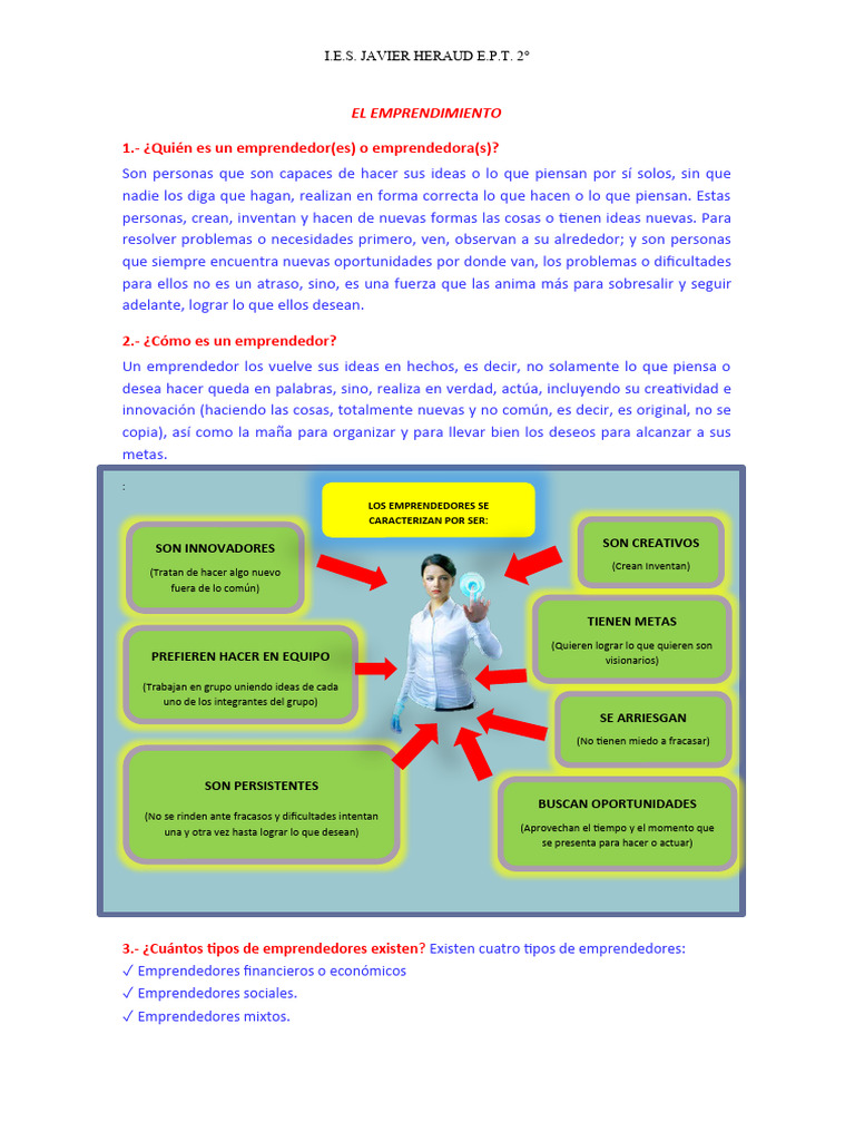 FICHAS DE EPT 2° | PDF | Iniciativa empresarial