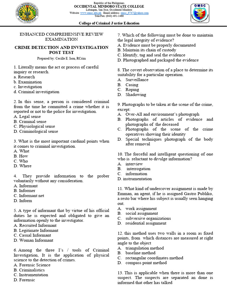 Cdi Post Test | PDF | Cybercrime | Traffic
