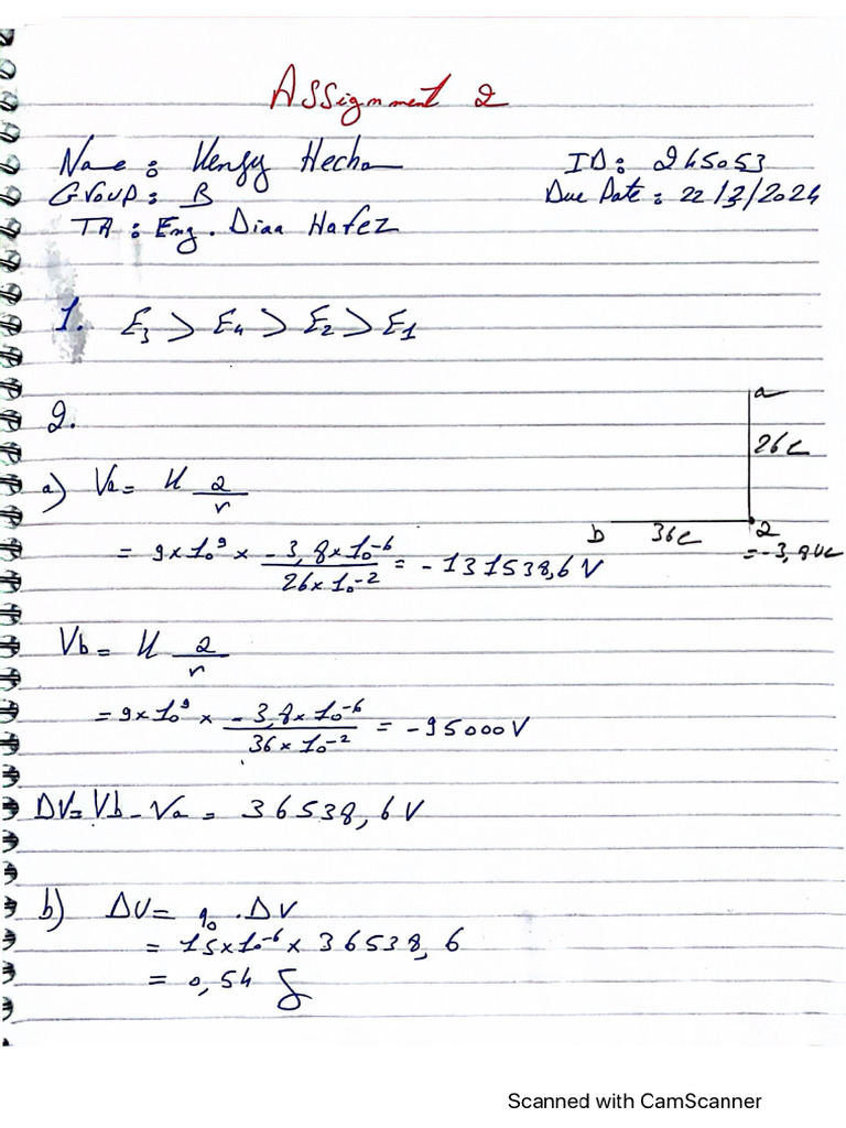 Assignment 2 Physics | PDF