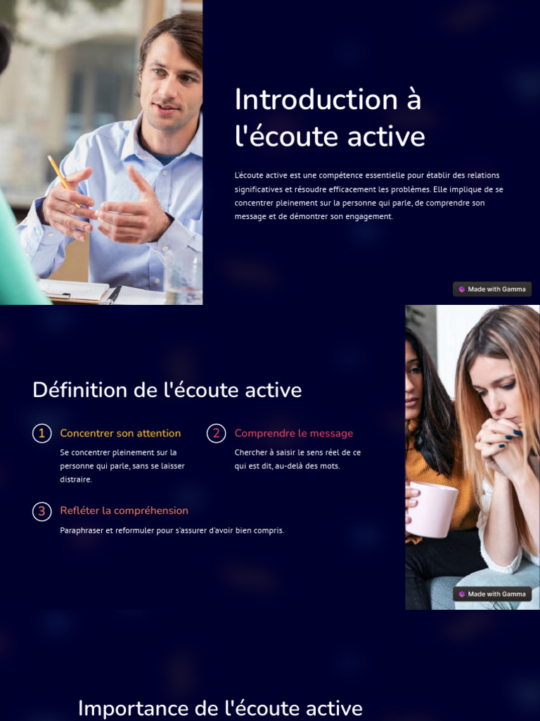 Introduction À L'écoute Active | PDF | la communication