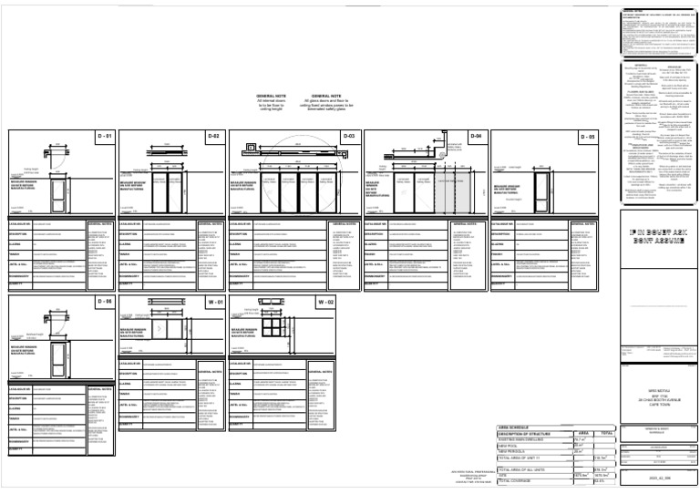 UNIT 11 - WORKING DRAWINGS - REV 1-Door & Window Schedule | Download ...