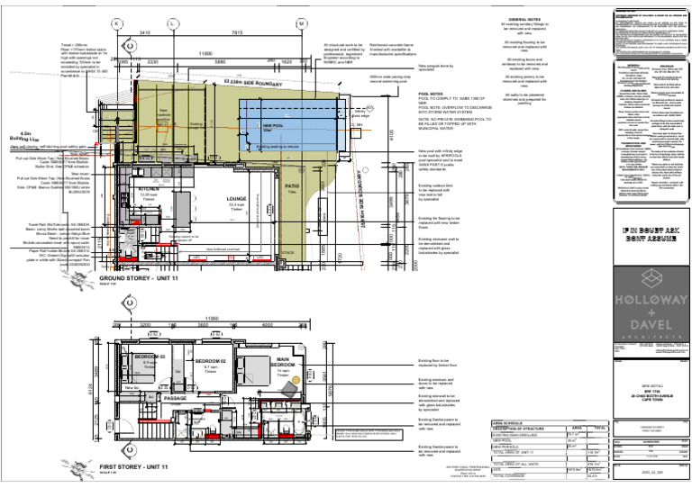UNIT 11 - WORKING DRAWINGS - REV 1-Floor Plan | PDF | Stairs | Building ...