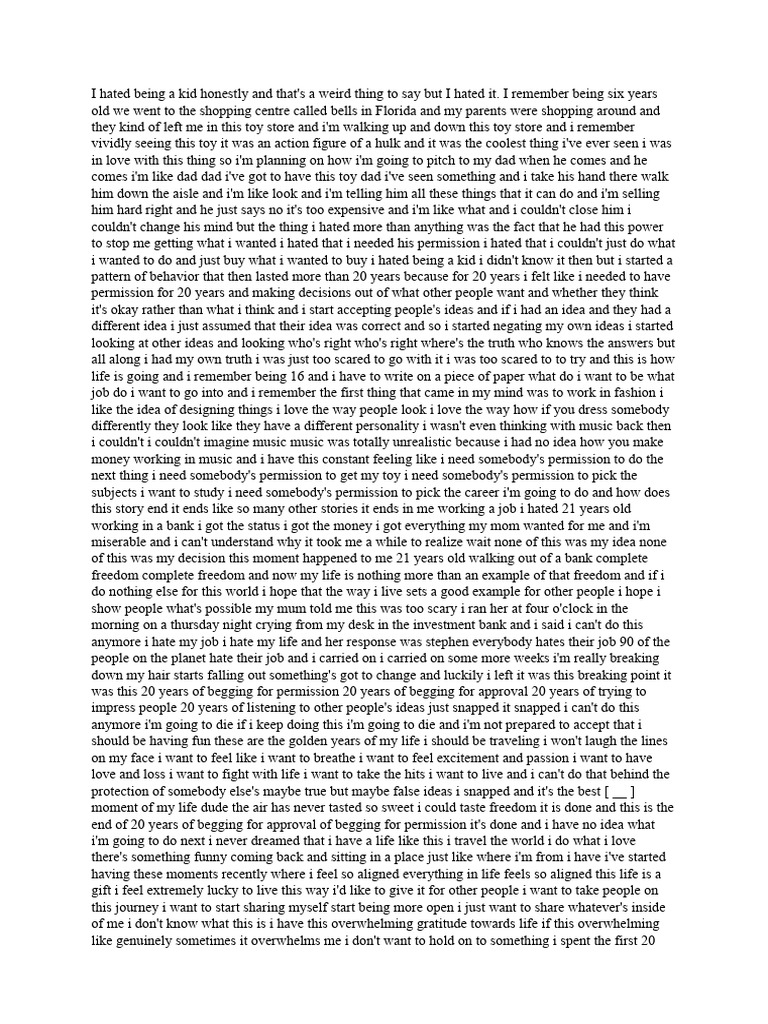 Story of Stephen Ridley | PDF | Self-Improvement | Lifestyle