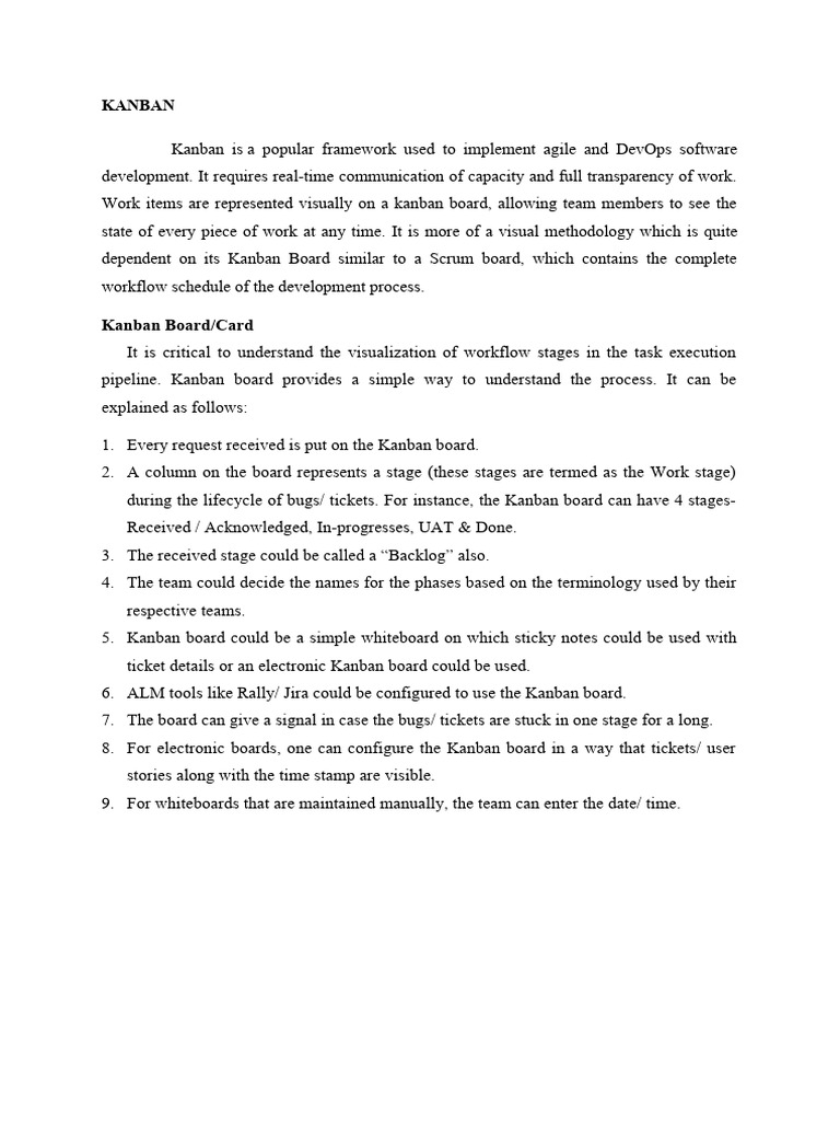 KANBAN | PDF | Scrum (Software Development) | Computing