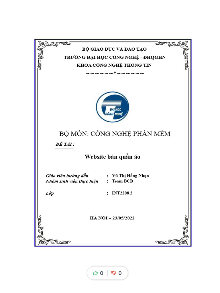 Bao Cao BTL CNPM Update 11h11 - Compress | PDF