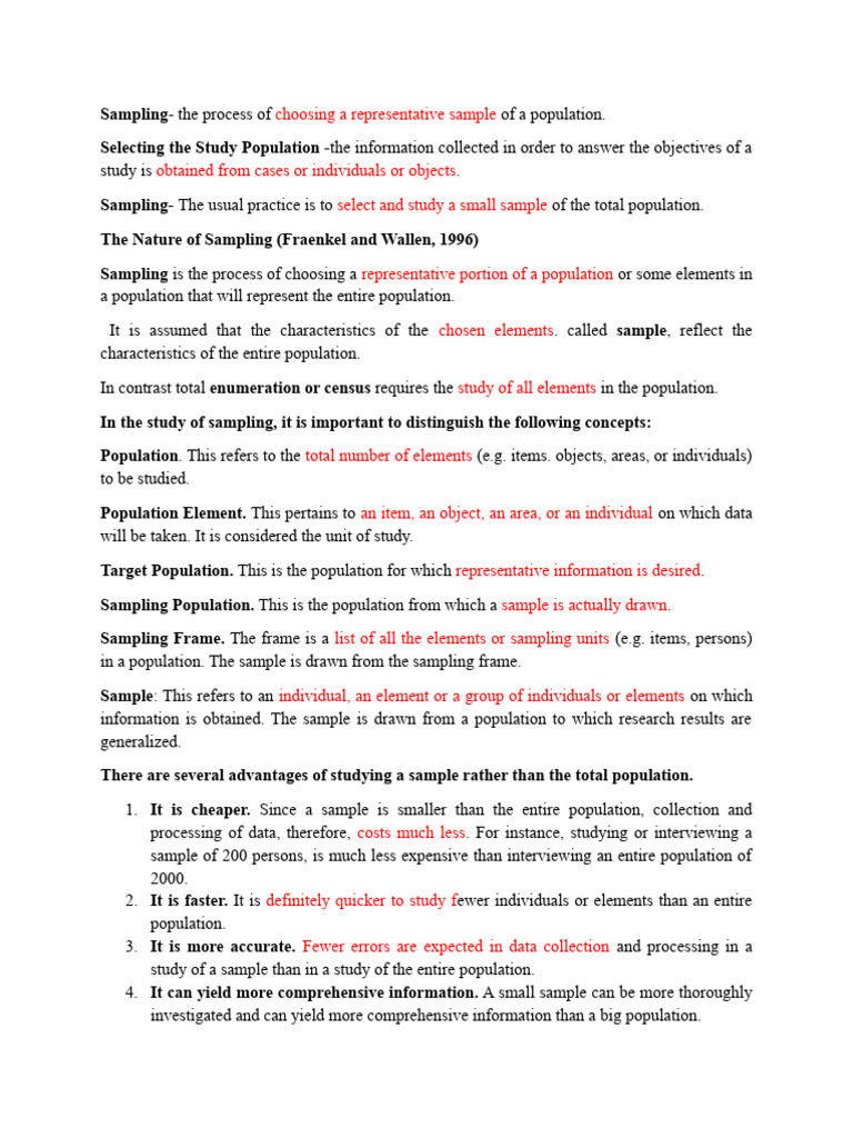 Reviewer - Research (Sampling) | PDF | Sampling (Statistics) | Statistics