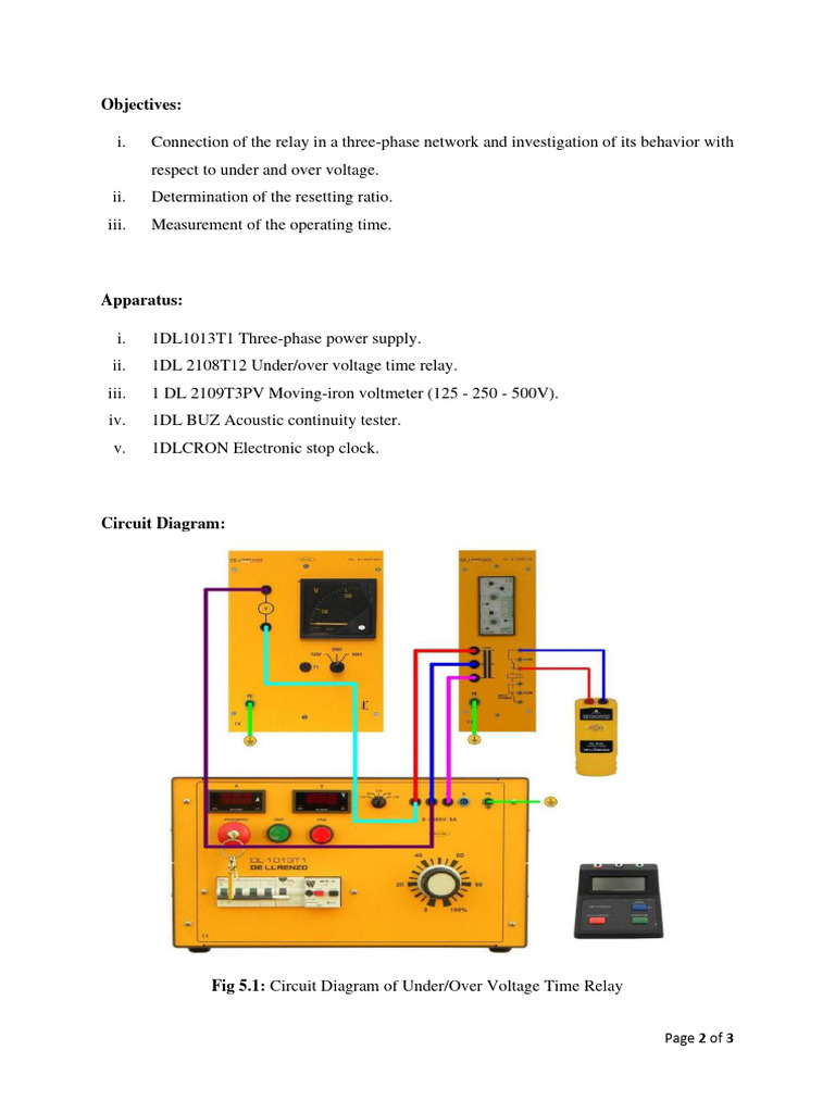 Under/Over Voltage Time Relay | PDF