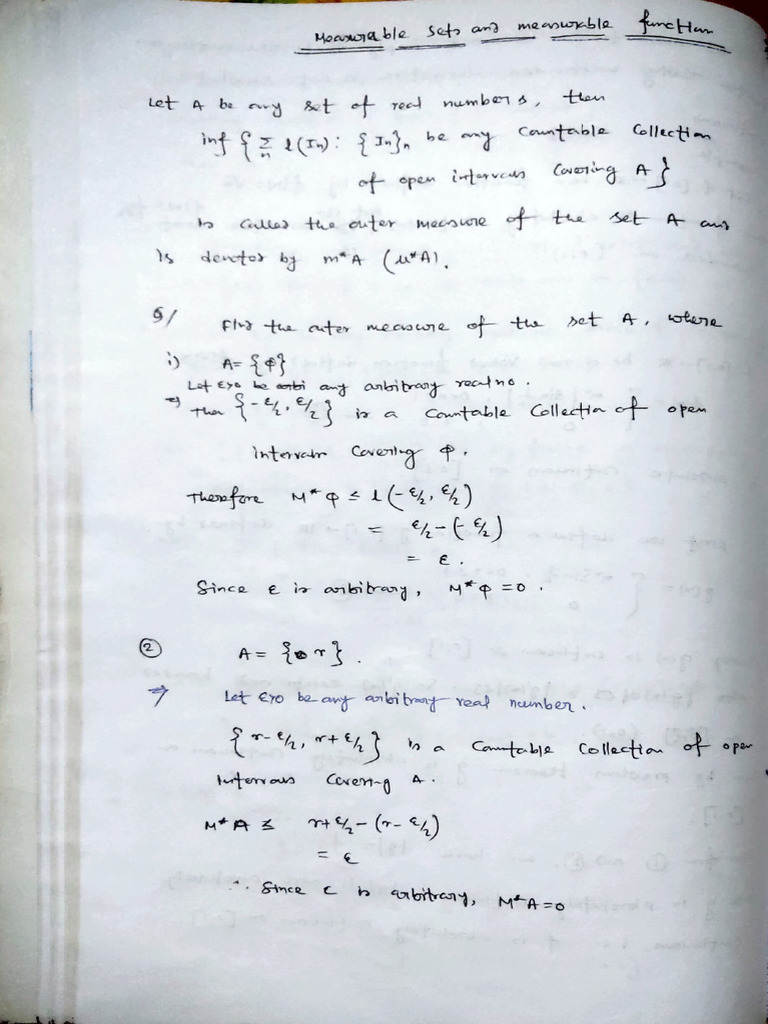 Measurable Sets | PDF