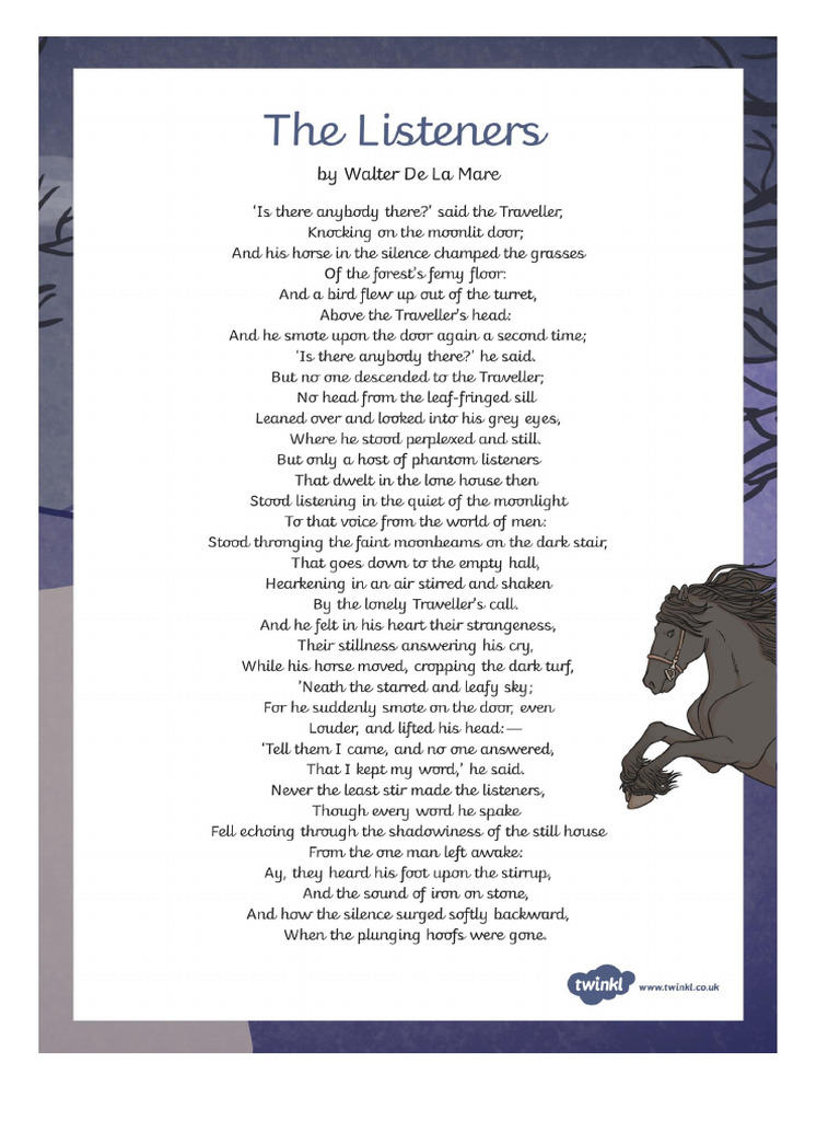The-Listeners-poem | PDF
