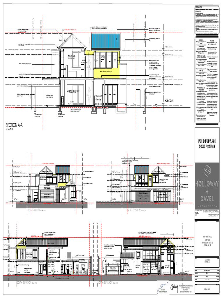 02 - House Hugo - Rev 2 - 12.03.2024-Elev + Sections | PDF | Wall | Roof