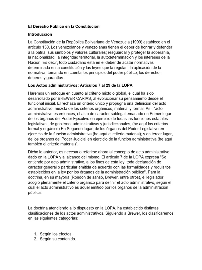 El Derecho Público en La Constitución de Venezuela | Descargar gratis PDF | Regulación ...