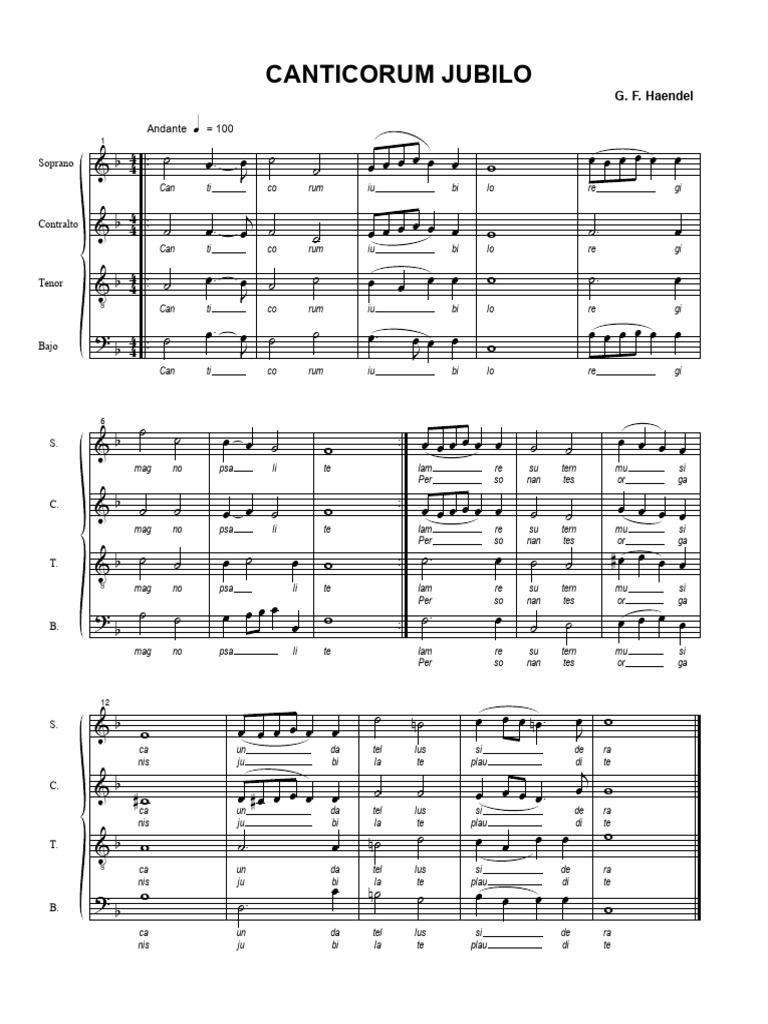 Canticorum Jubilo Partitura | PDF