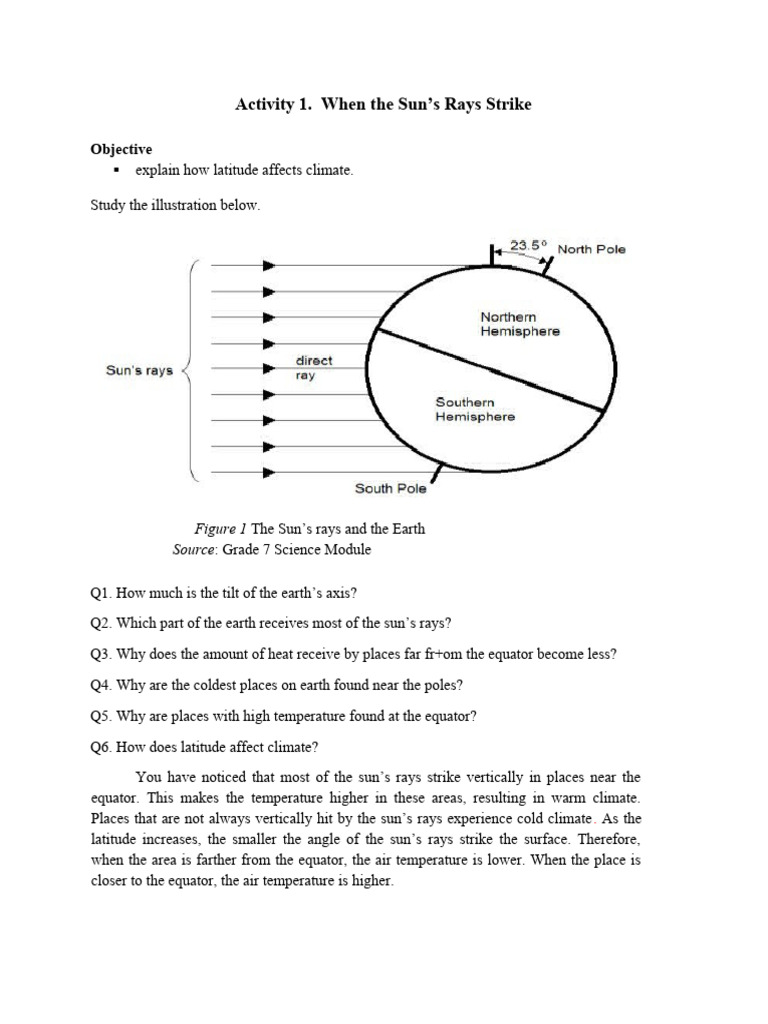 How Latitude Influences Climate | PDF