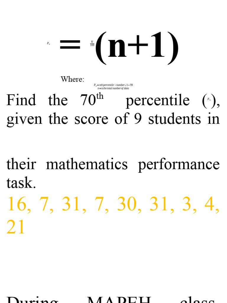 Percentile Calculations in Student Data | PDF | Teaching Methods ...