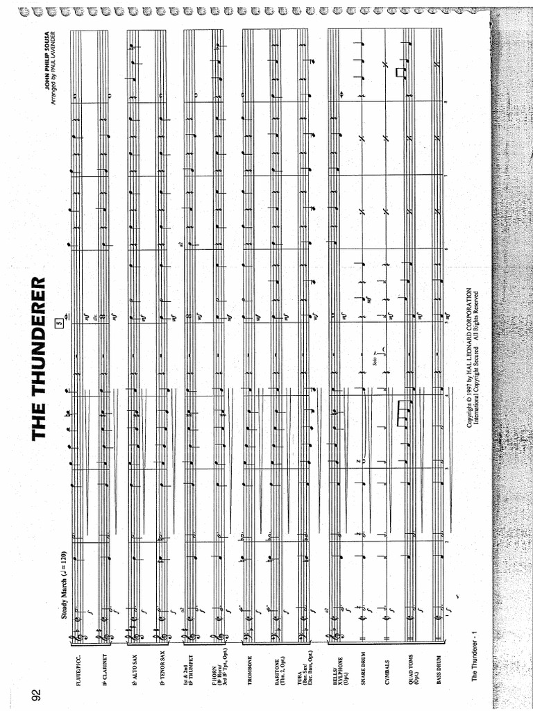 The Thunderer - John Philip Sousa-Paul Lavender-268-41 | PDF