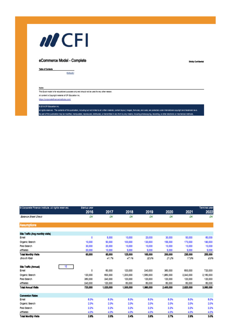 Ecommerce Model Complete Pdf Equity Finance Financial Services
