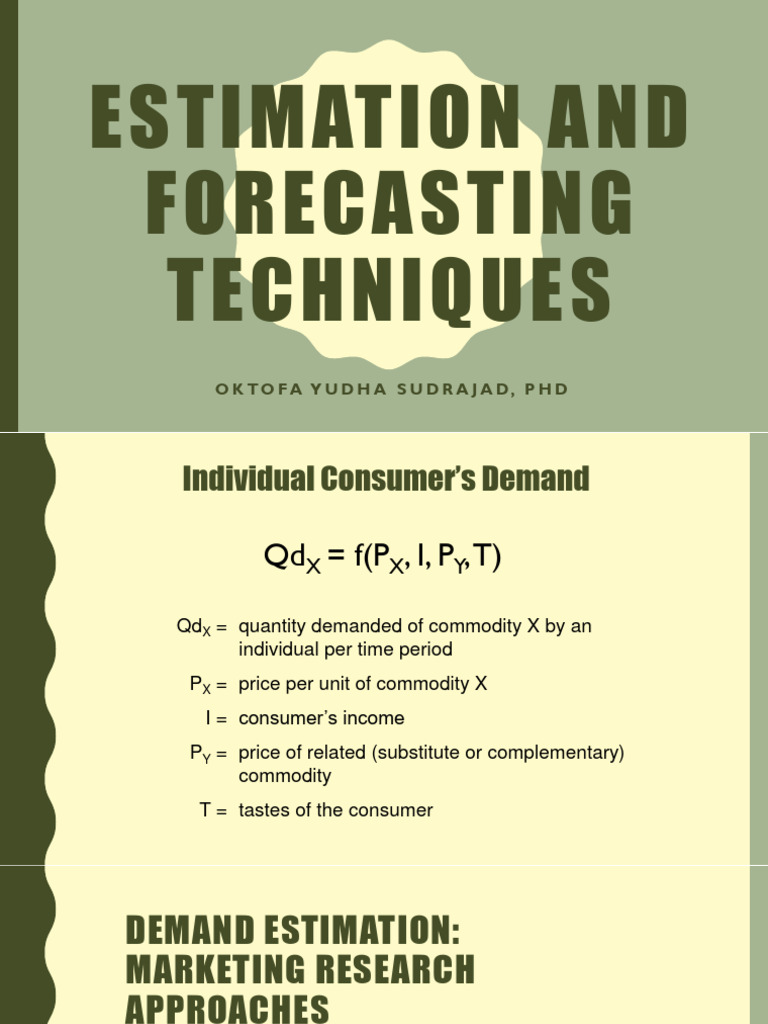 10a. Estimation and Forecasting Techniques | PDF | Forecasting | Regression Analysis