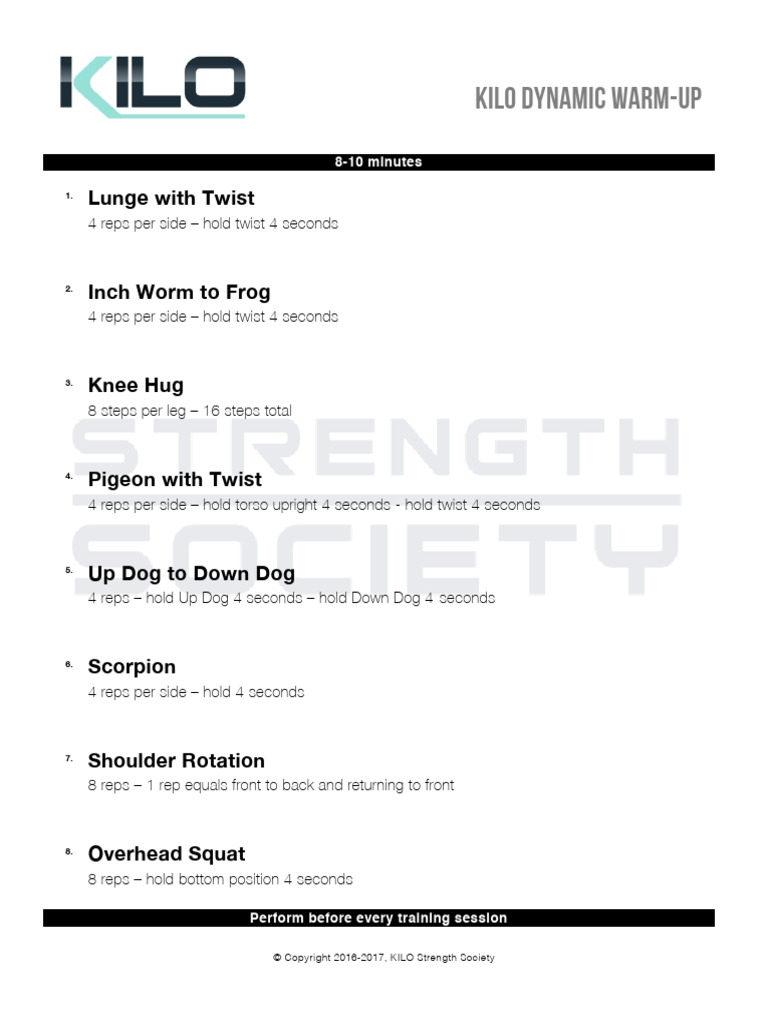 Dynamic Warm-Up | PDF