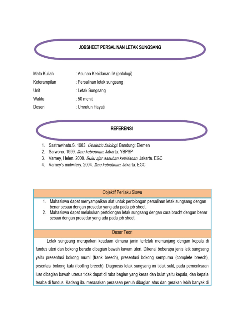 Job Sheet | PDF | Pengembangan Diri