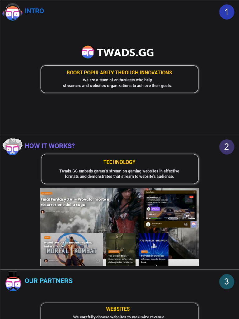 Twads - GG Presentation For Website's Organizations | PDF