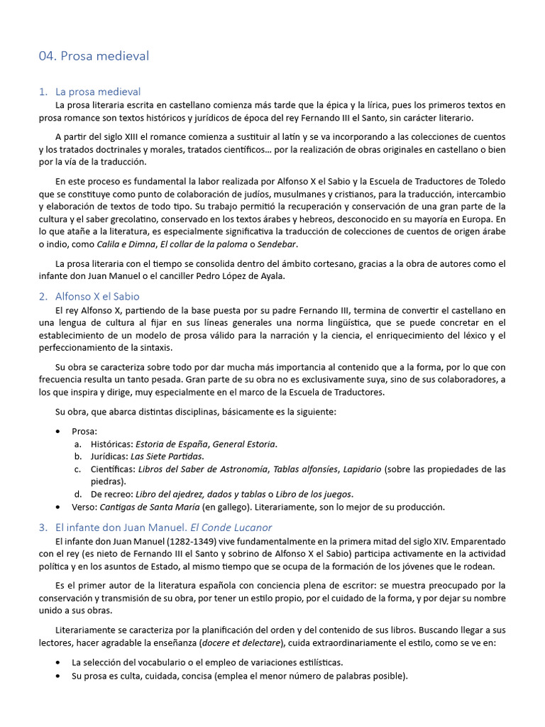 Prosa Medieval | PDF | Prosa | Traducciones
