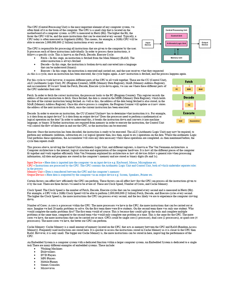 1.1 Revision CS | PDF | Central Processing Unit | Computer Data Storage