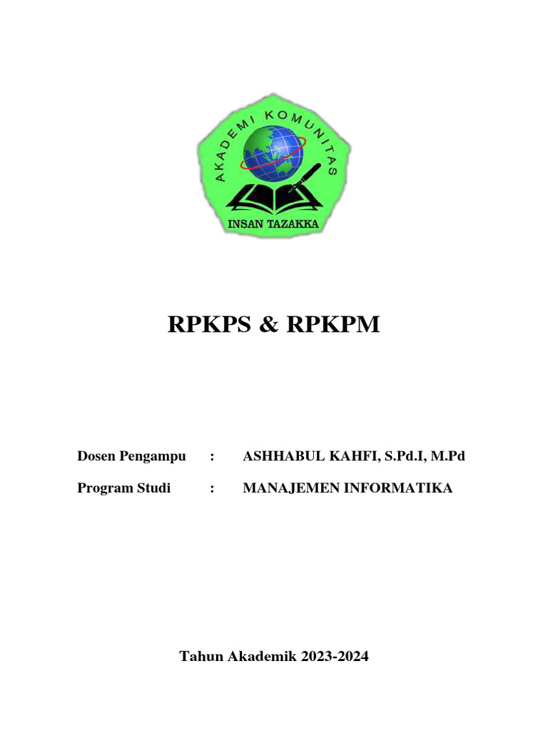 RPKPS & RPKPM PAI - PRODI Manajemen 2023-2024 SEMESTER Ganjil | PDF | Sains & Matematika