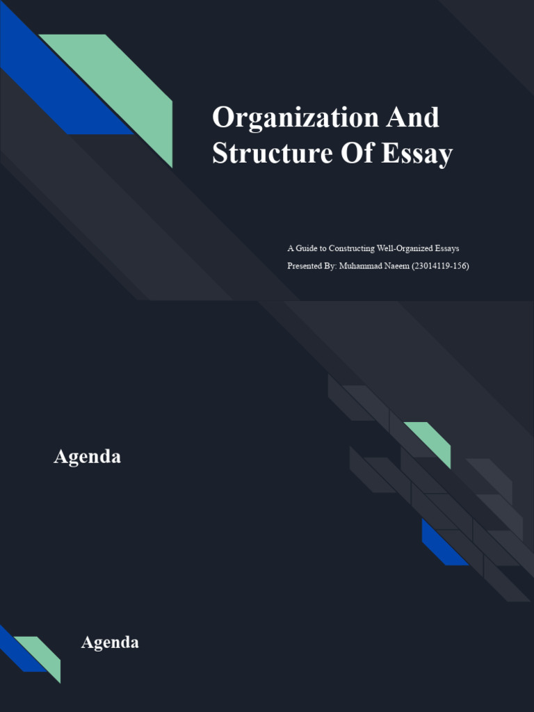 Essay Organization and Structure Guide | PDF | Essays | Argument